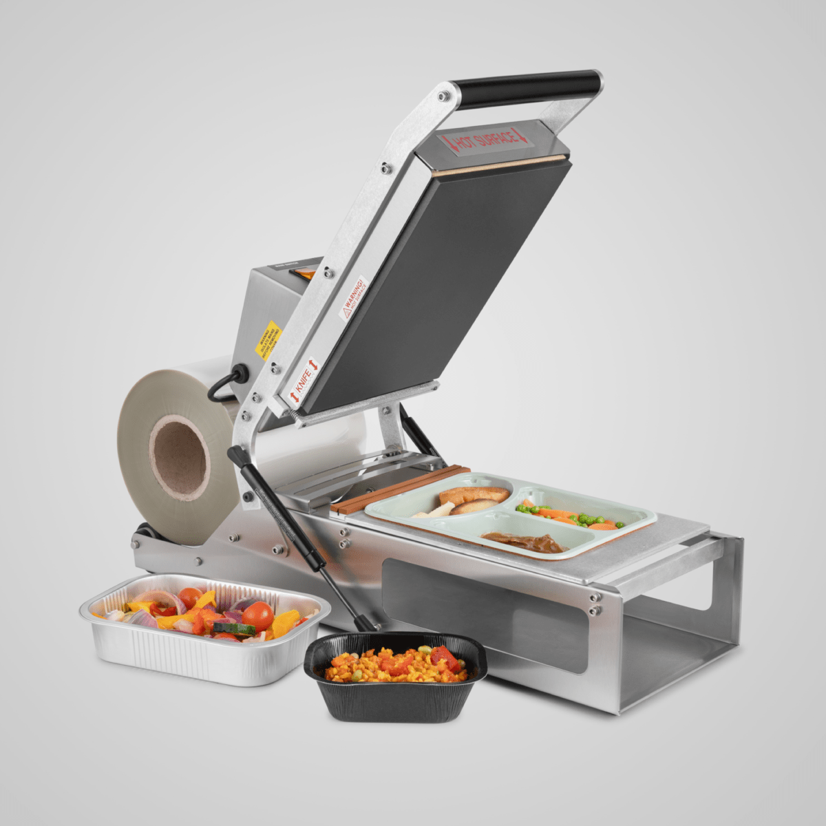 Food Packaging Machinery for tray wrapping, Lidding, Tray Sealers